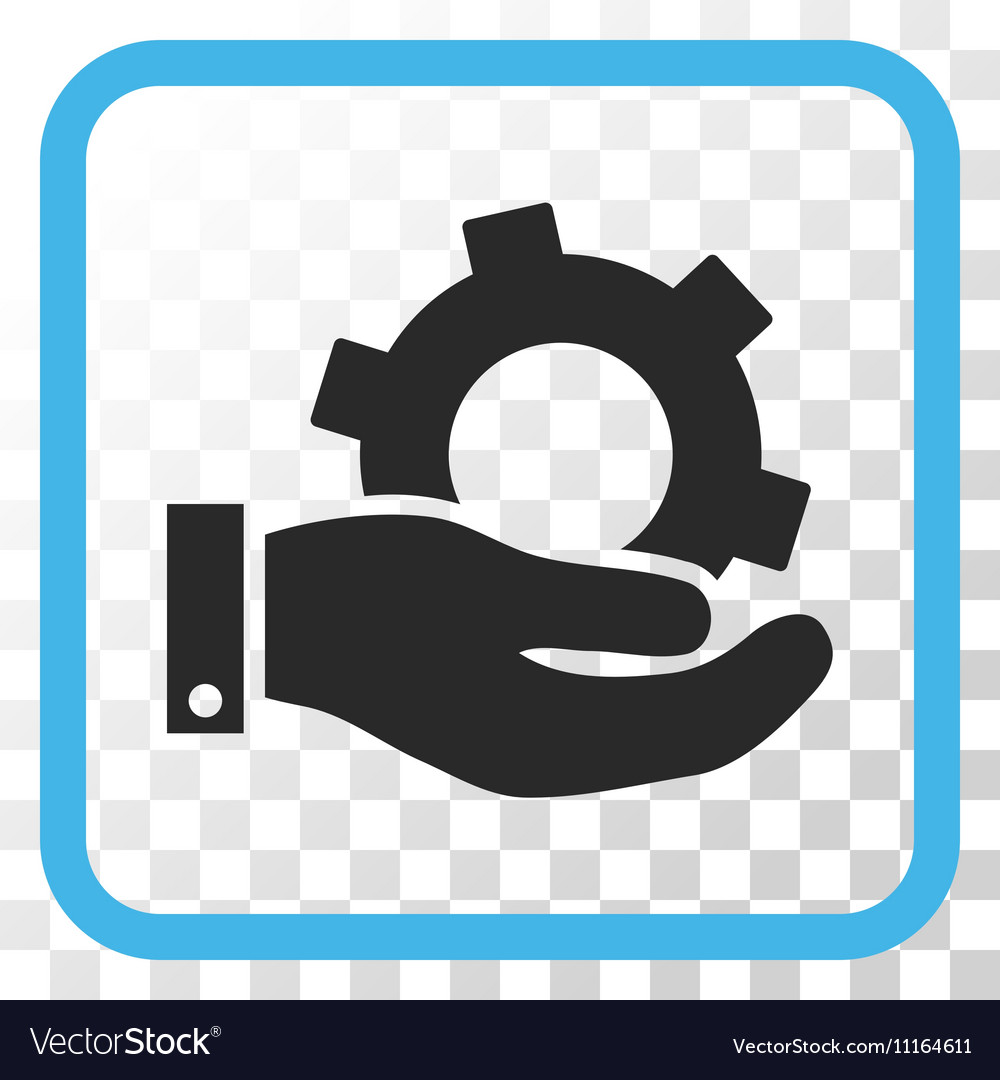 Service icon in a frame Royalty Free Vector Image