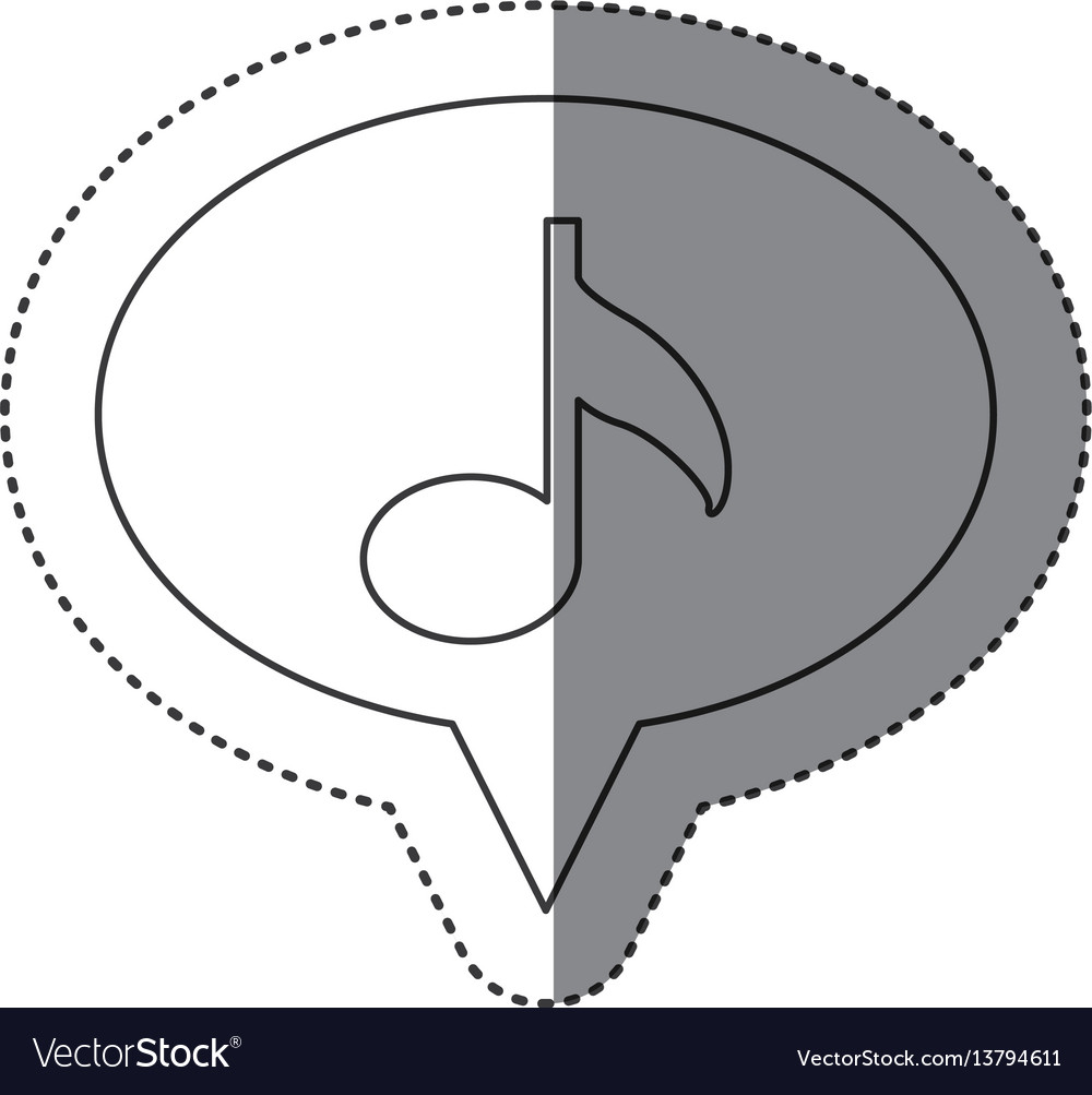 Sticker monochrome contour oval speech Royalty Free Vector Sticker monochrome contour oval speech Royalty Free Vector