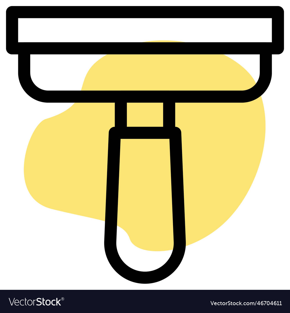 Using handled squeegee to clean or scrape Vector Image