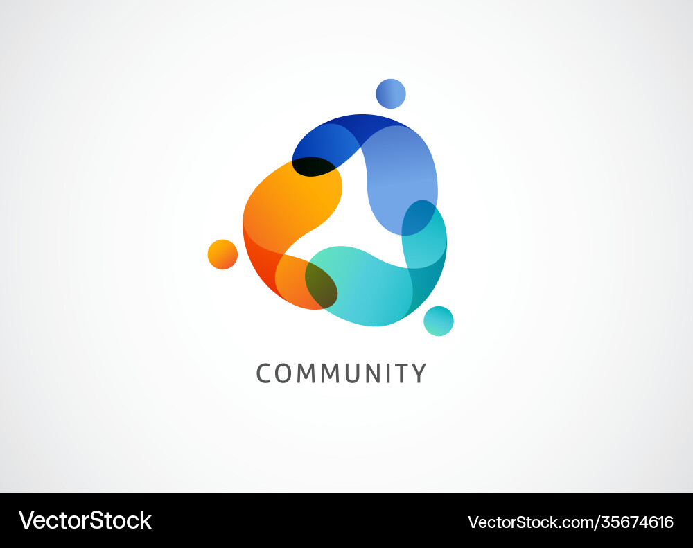 Abstract people symbol togetherness and community Vector Image