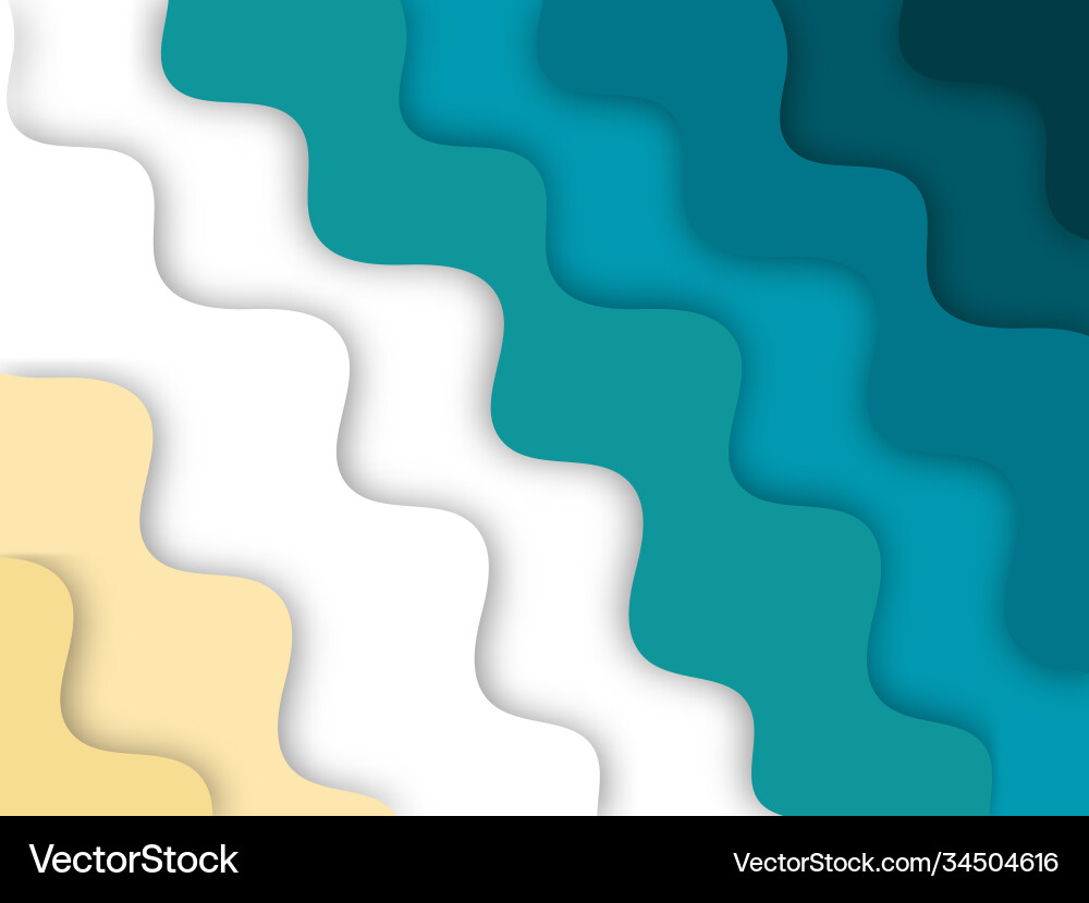 Beautiful retro wave design with blue and beige Vector Image