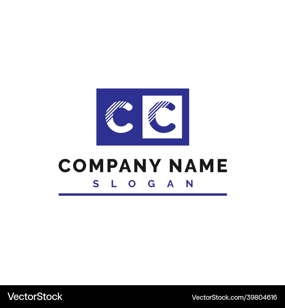 Cc logo design letter logo Royalty Free Vector Image