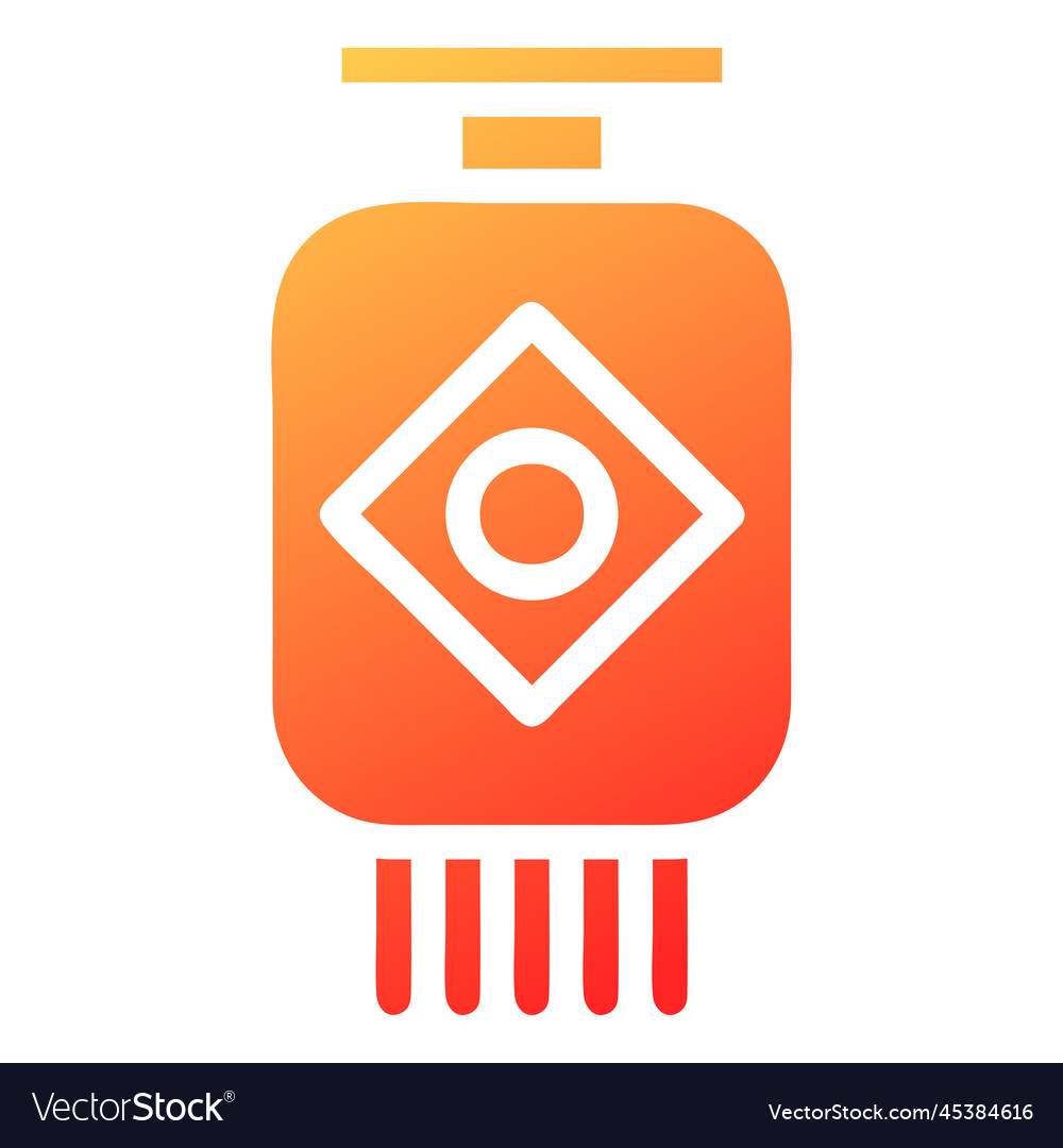 Lantern gradient solid and logo icon new year Vector Image