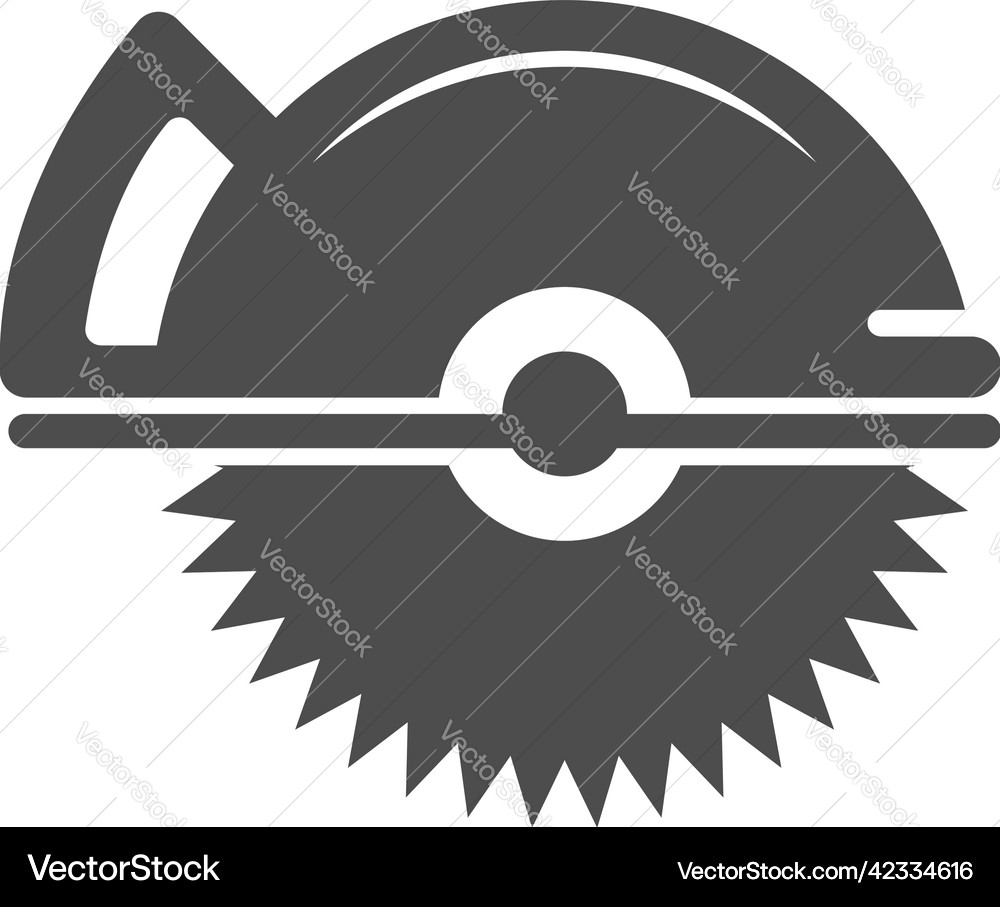 Metal saw icon logo design Royalty Free Vector Image