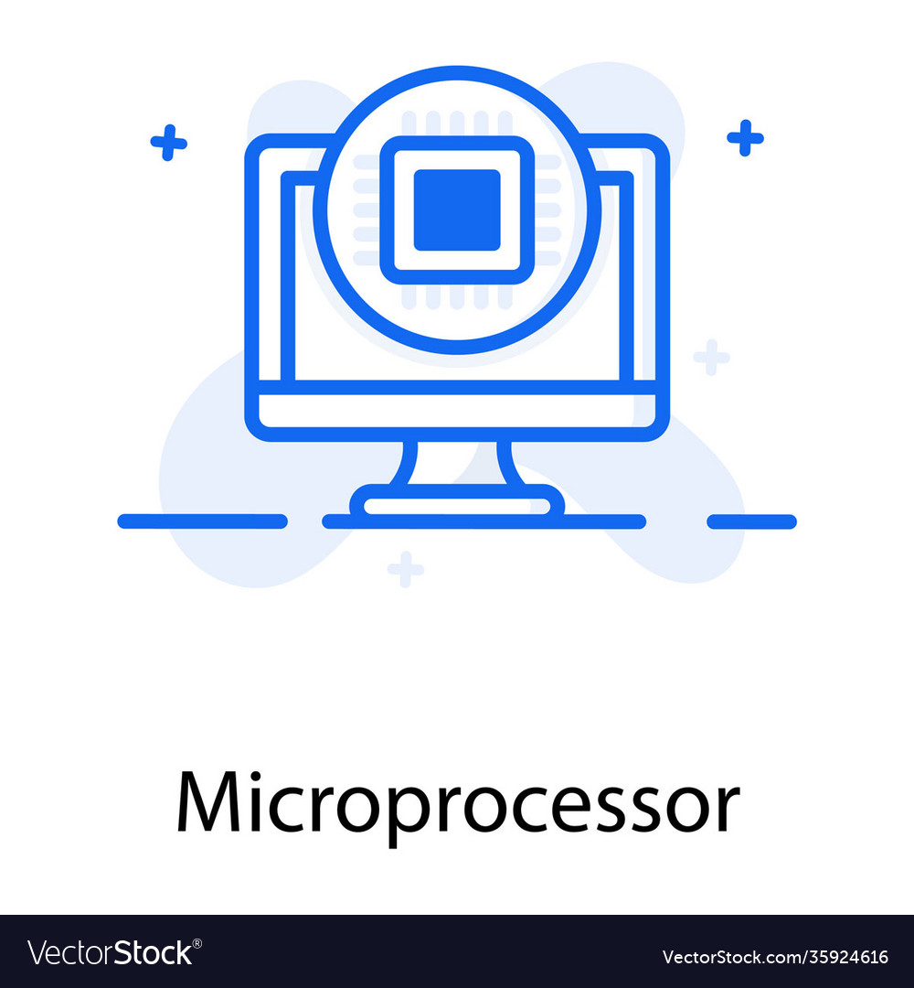 Microprocessor Royalty Free Vector Image - VectorStock