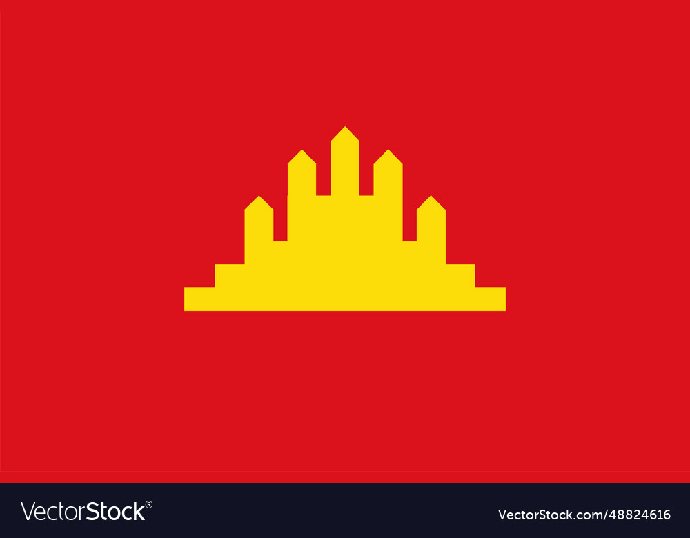 Peoples republic of kampuchea flag Royalty Free Vector Image