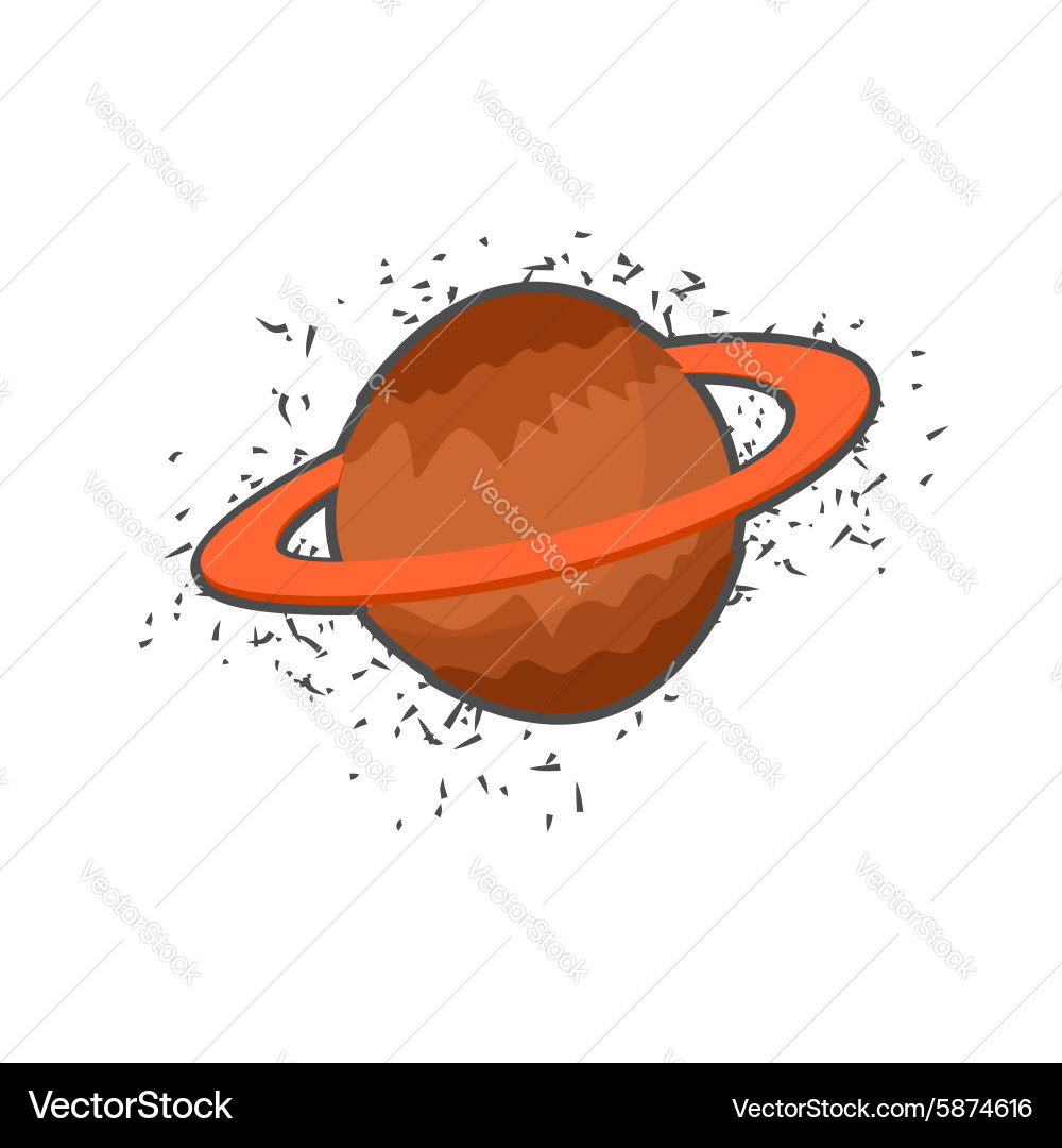 Saturn space planet rings of Royalty Free Vector Image