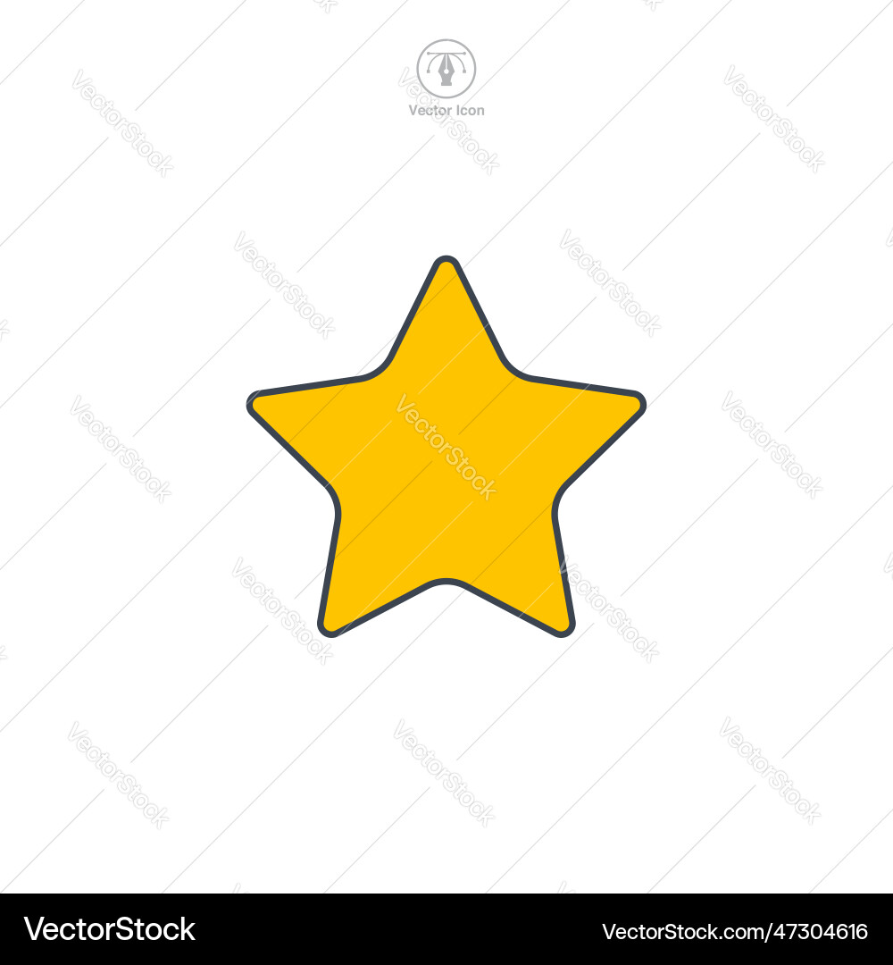 Star icon symbol template for graphic and web Vector Image