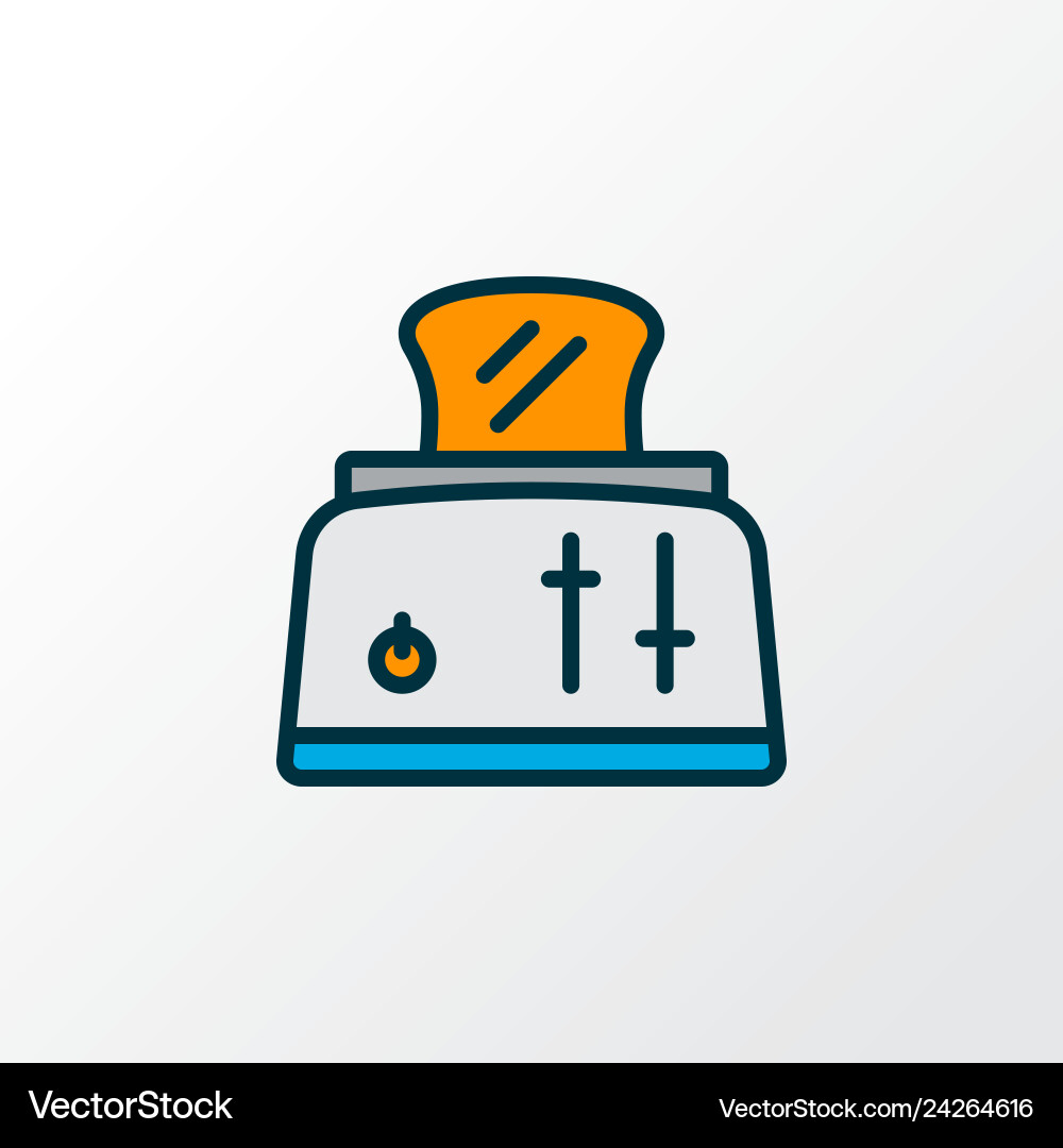 Toaster icon colored line symbol premium quality Vector Image