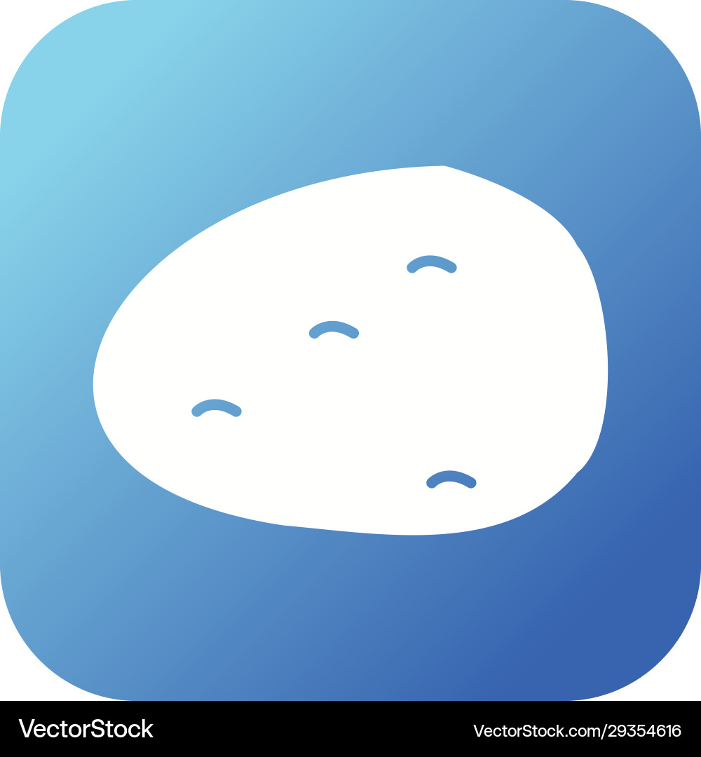 Unique potato glyph icon Royalty Free Vector Image