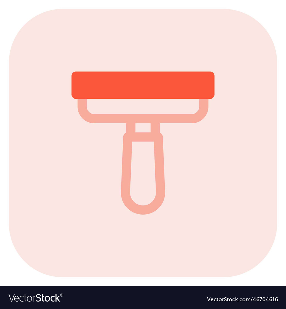 Using handled squeegee to clean or scrape Vector Image