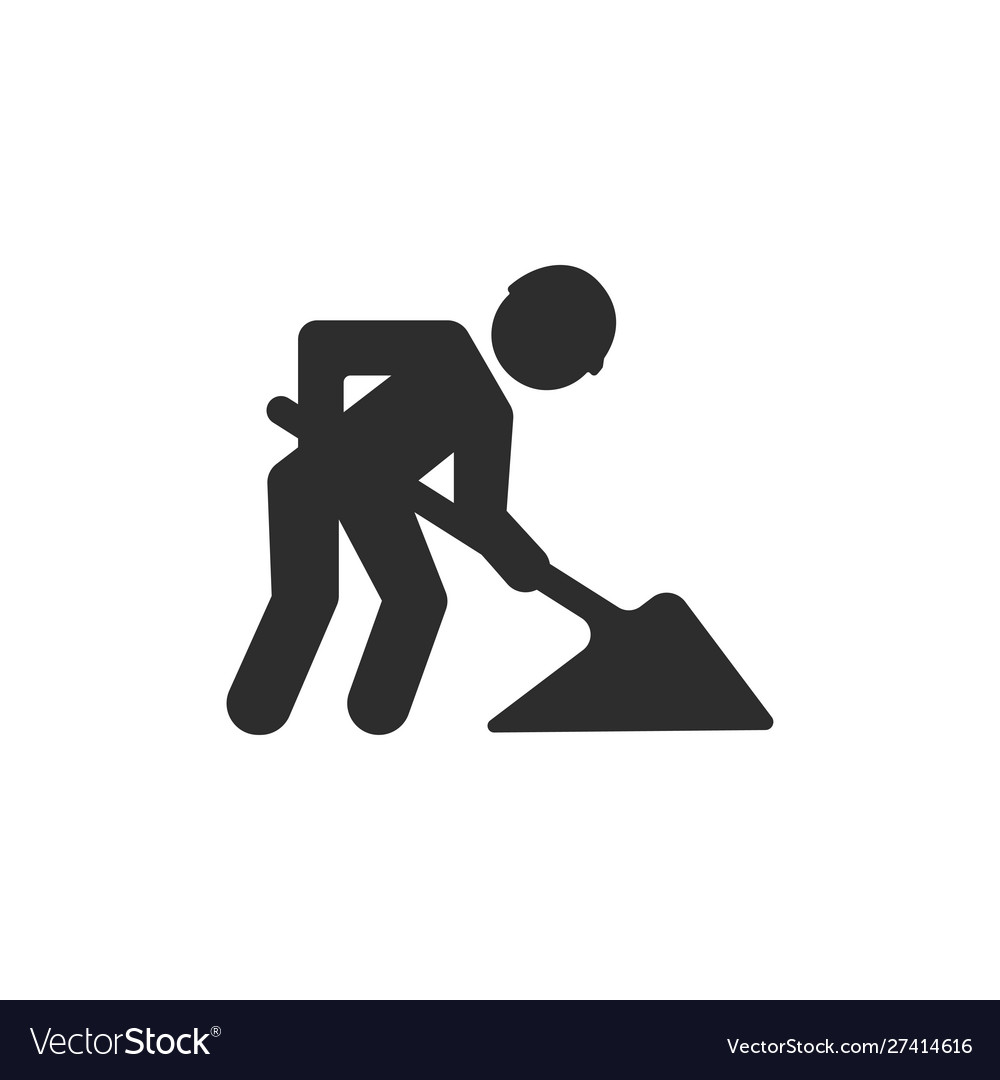 Workman construction icon Royalty Free Vector Image