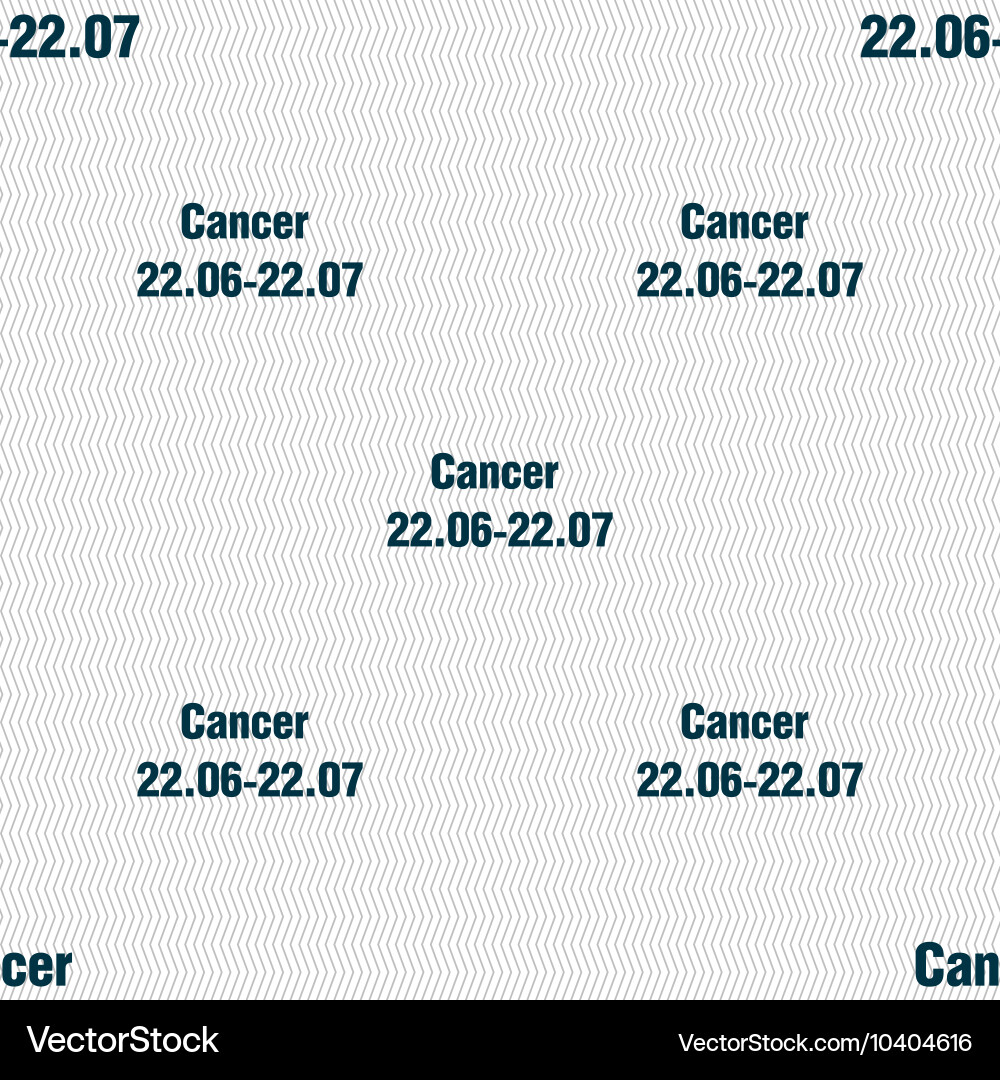 Zodiac cancer sign seamless pattern with geometric