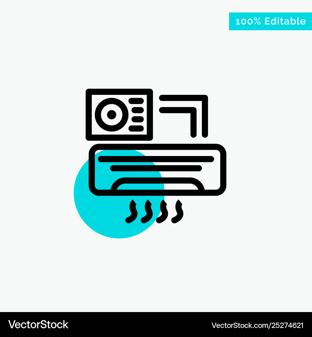 Air air-condition ac room turquoise highlight Vector Image