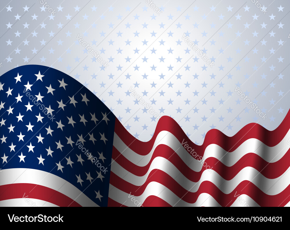 American flag background Royalty Free Vector Image