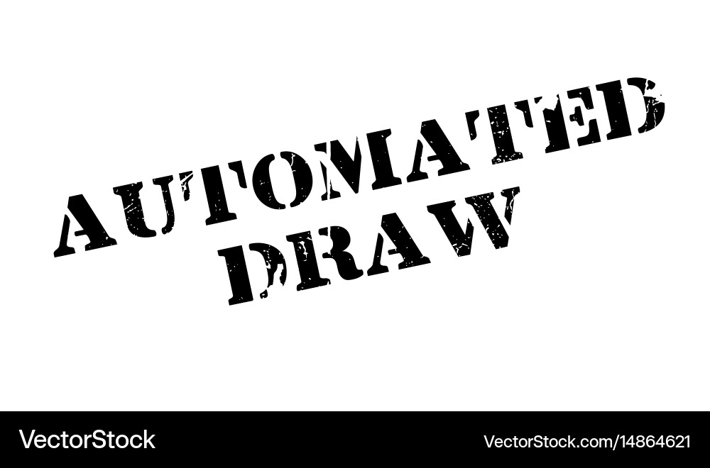 Automated draw rubber stamp Royalty Free Vector Image
