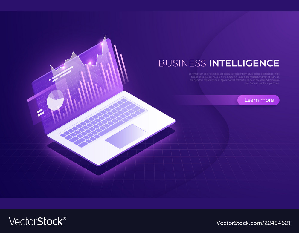 Business intelligence financial performance data Vector Image