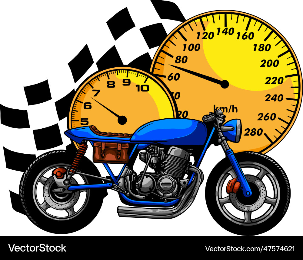 Cafe racer motor bike design Royalty Free Vector Image