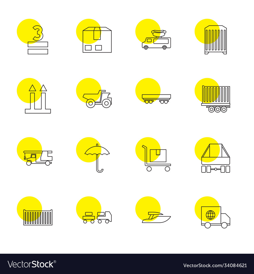 Cargo icons Royalty Free Vector Image - VectorStock
