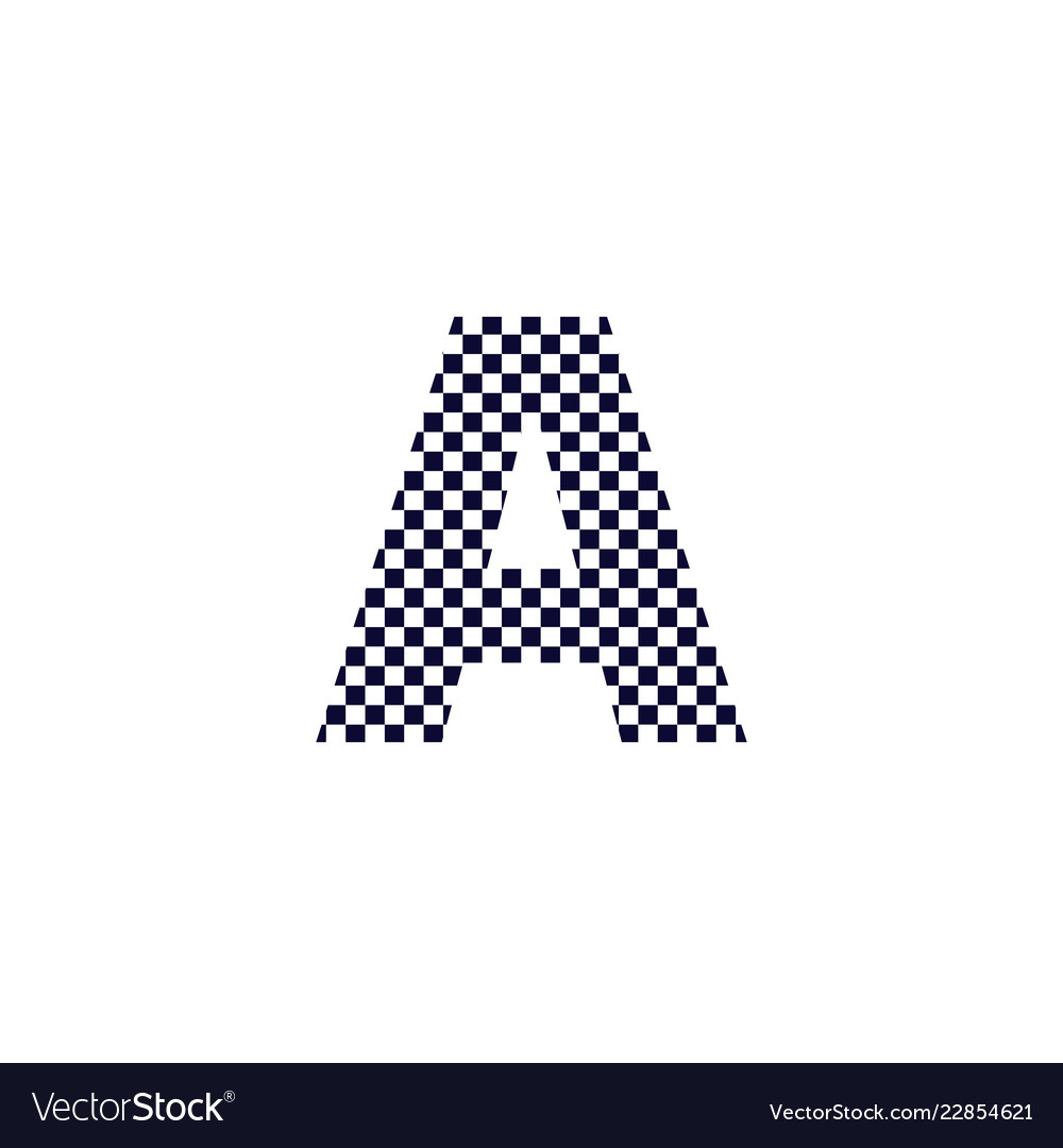 Checker pattern logo letter Royalty Free Vector Image