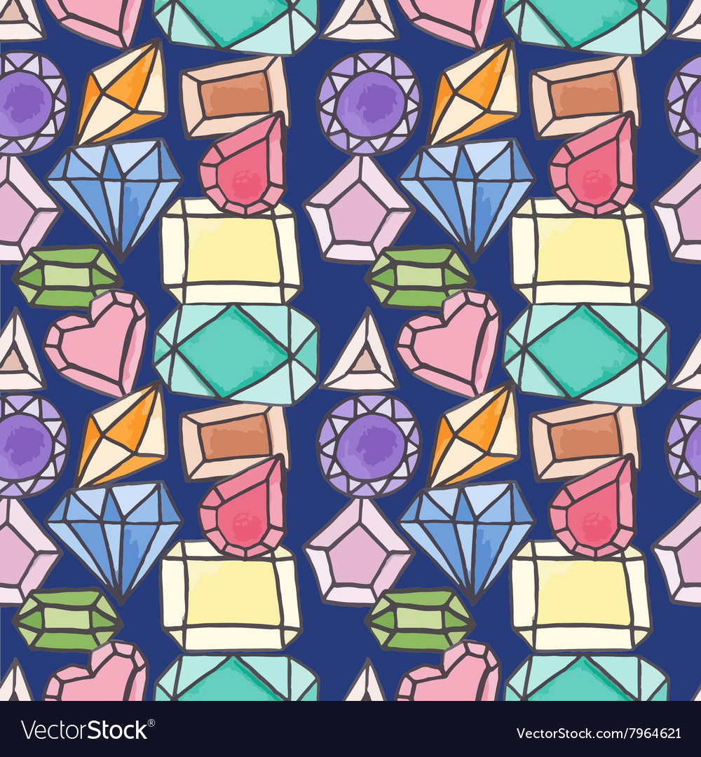 Diamond seamless pattern Royalty Free Vector Image