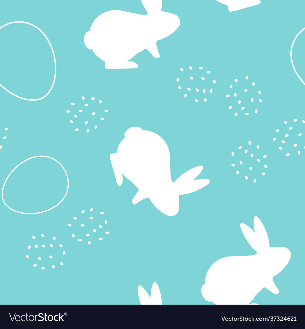 Easter seamless pattern with bunny Royalty Free Vector Image