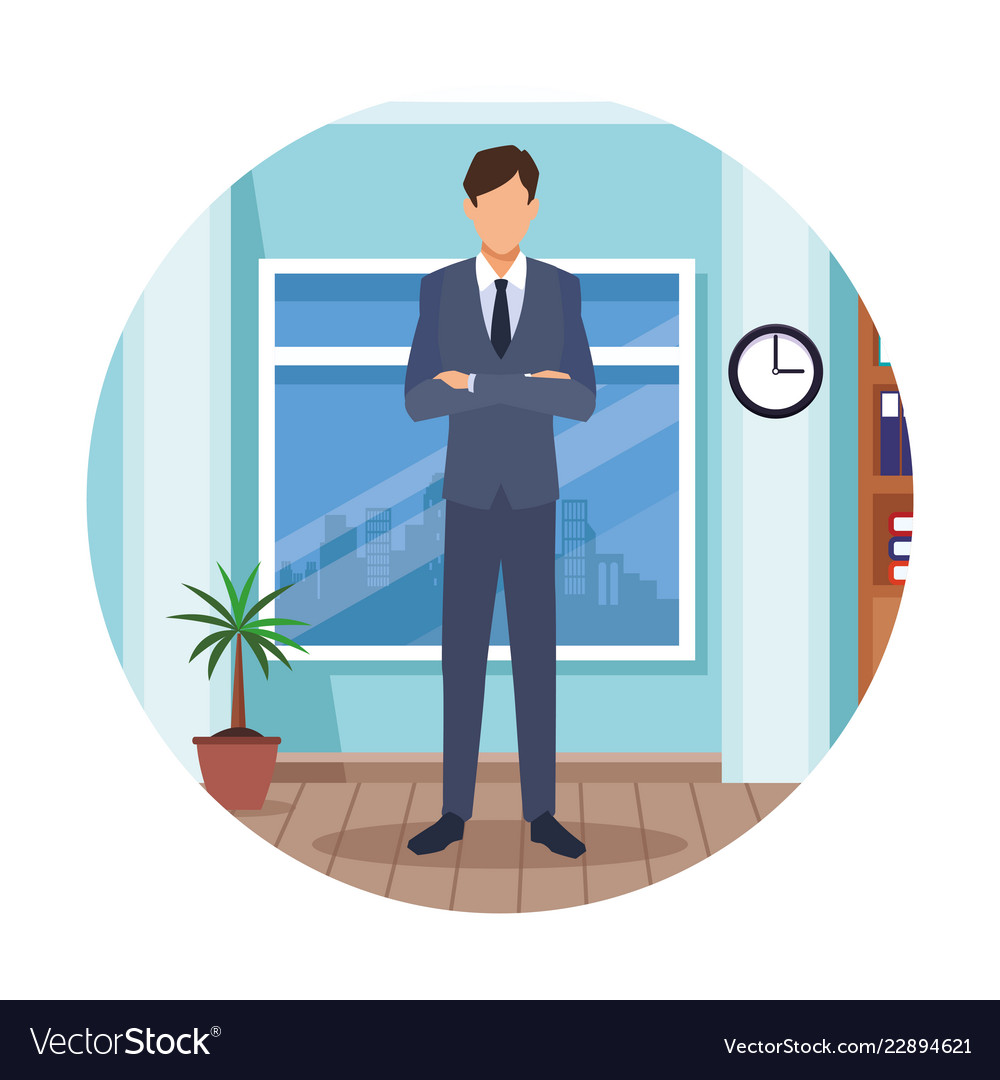 Executive man cartoon Royalty Free Vector Image