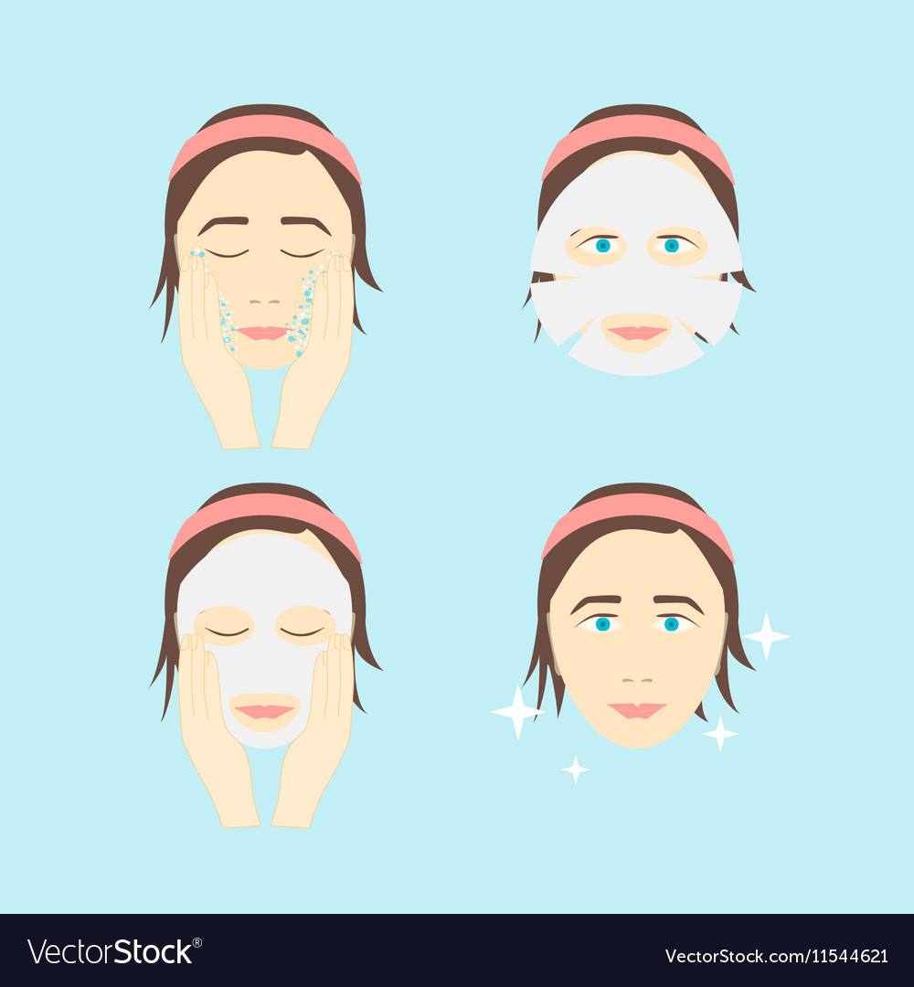 Facial Sheet Mask Royalty Free Vector Image - VectorStock