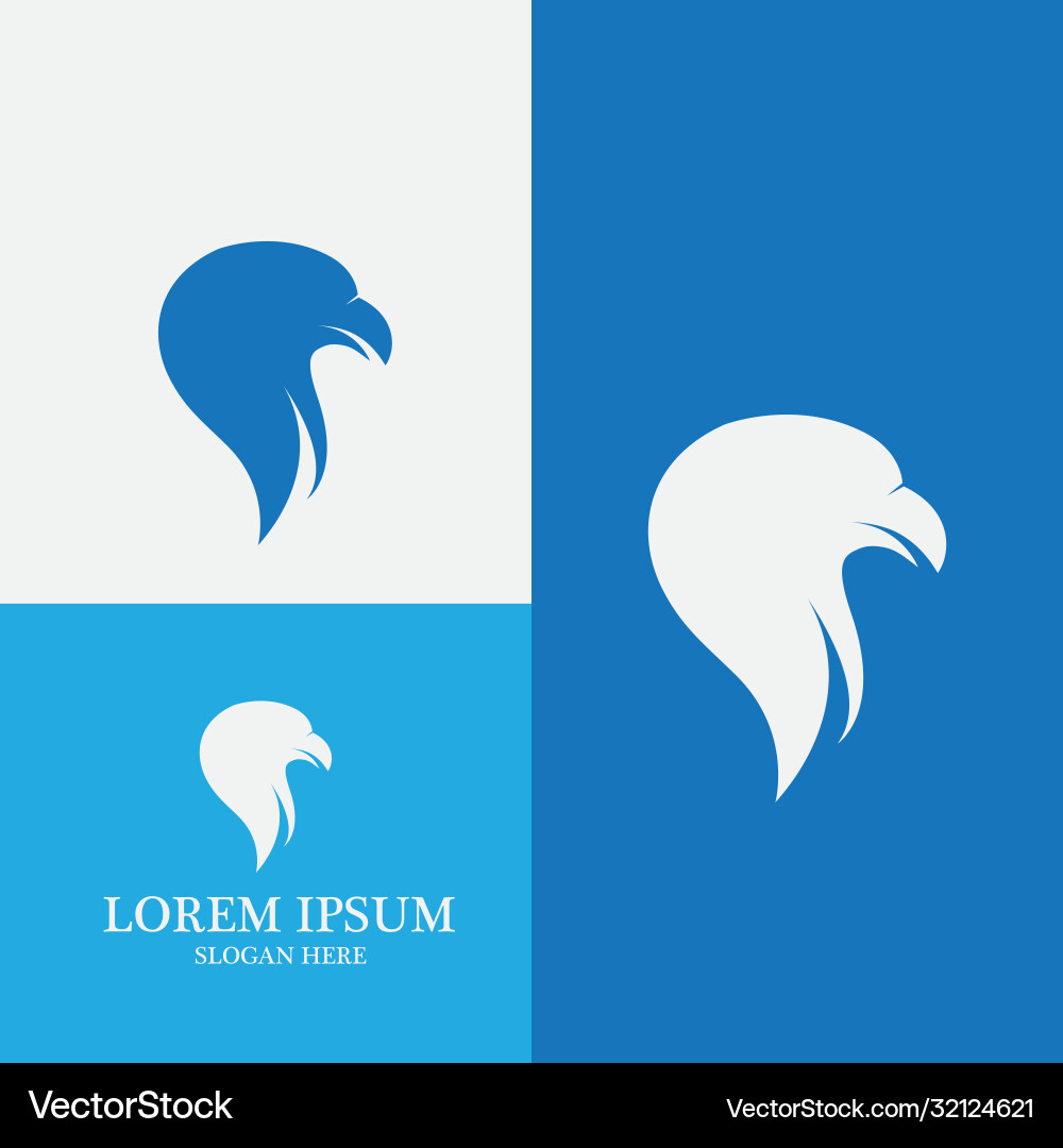 Falcon logo template Royalty Free Vector Image