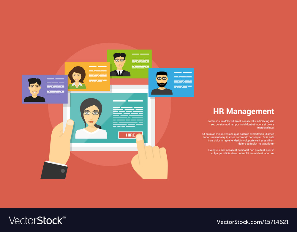Human resource management concept Royalty Free Vector Image