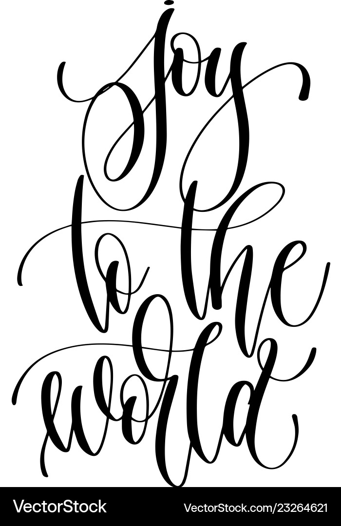 Joy to word - hand lettering inscription text Vector Image