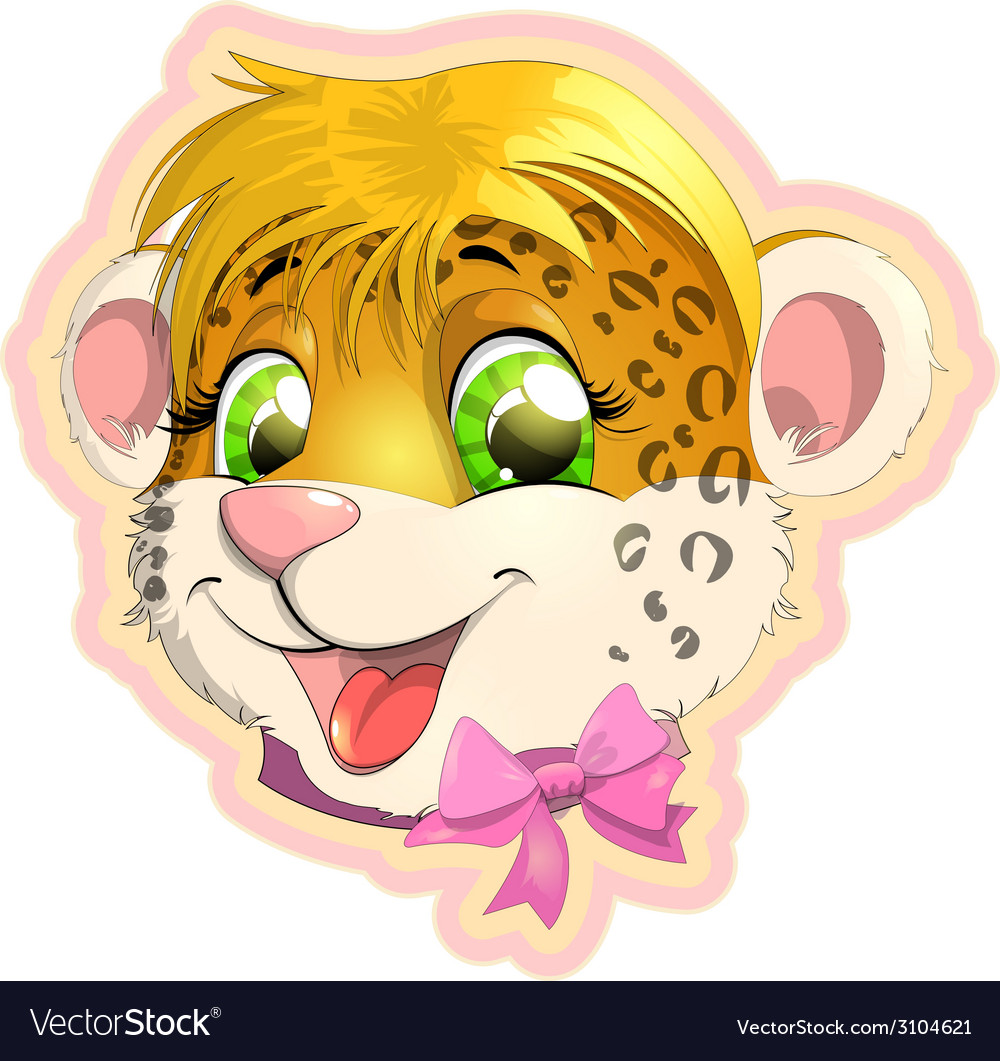 Leopard face Royalty Free Vector Image - VectorStock