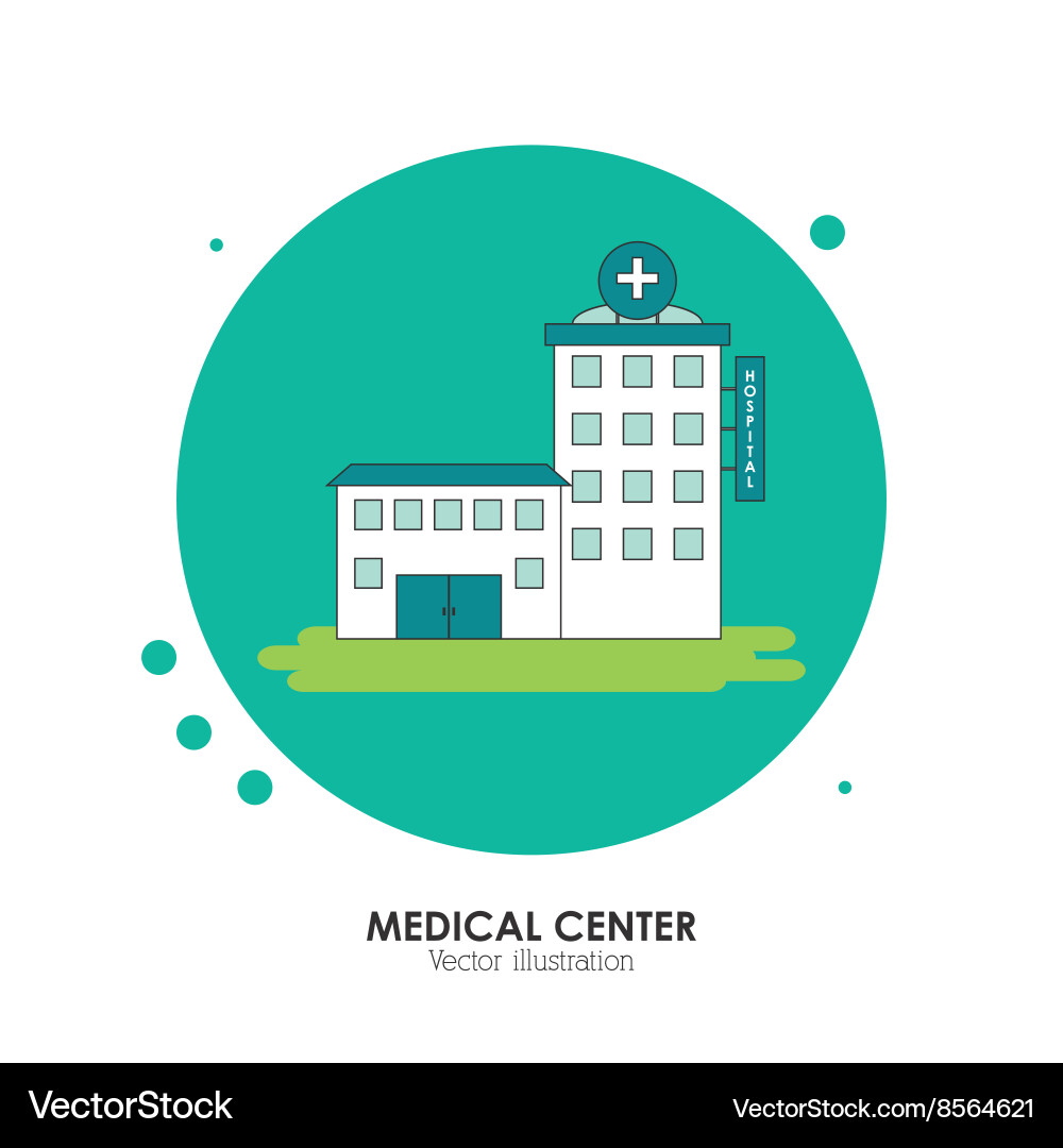 Medical center design hospital Royalty Free Vector Image