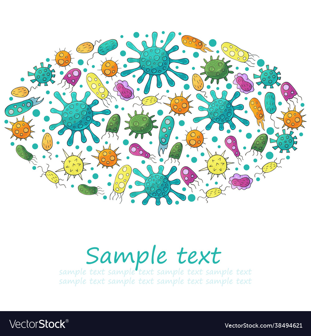 Oval set design elements text cartoon Royalty Free Vector