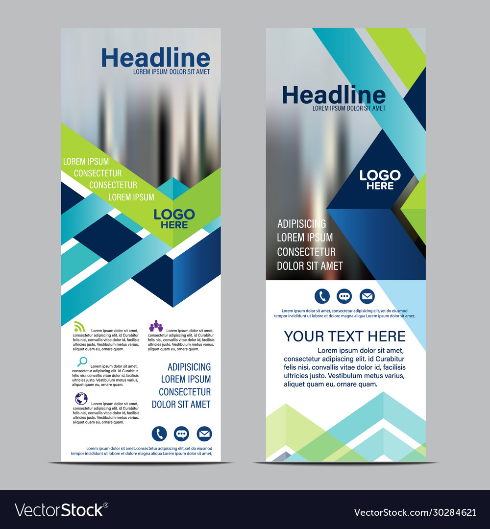 Portrait standee template Royalty Free Vector Image