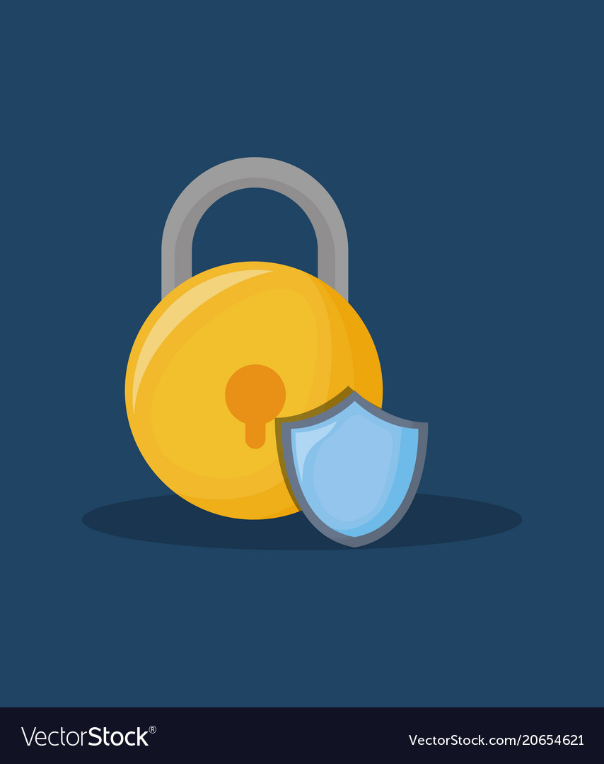 Security padlock icon Royalty Free Vector Image