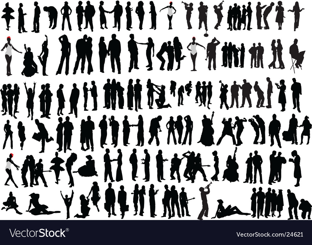 Silhouettes Royalty Free Vector Image - VectorStock