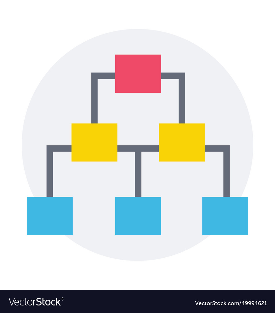 Sitemap flat icon Royalty Free Vector Image - VectorStock