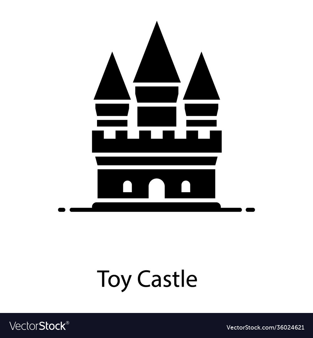 Toy castle Royalty Free Vector Image - VectorStock