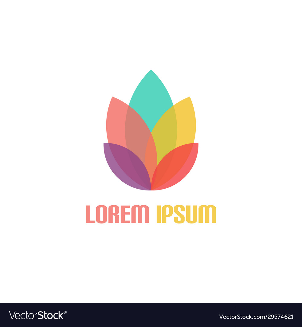 Transparent flower logo Royalty Free Vector Image