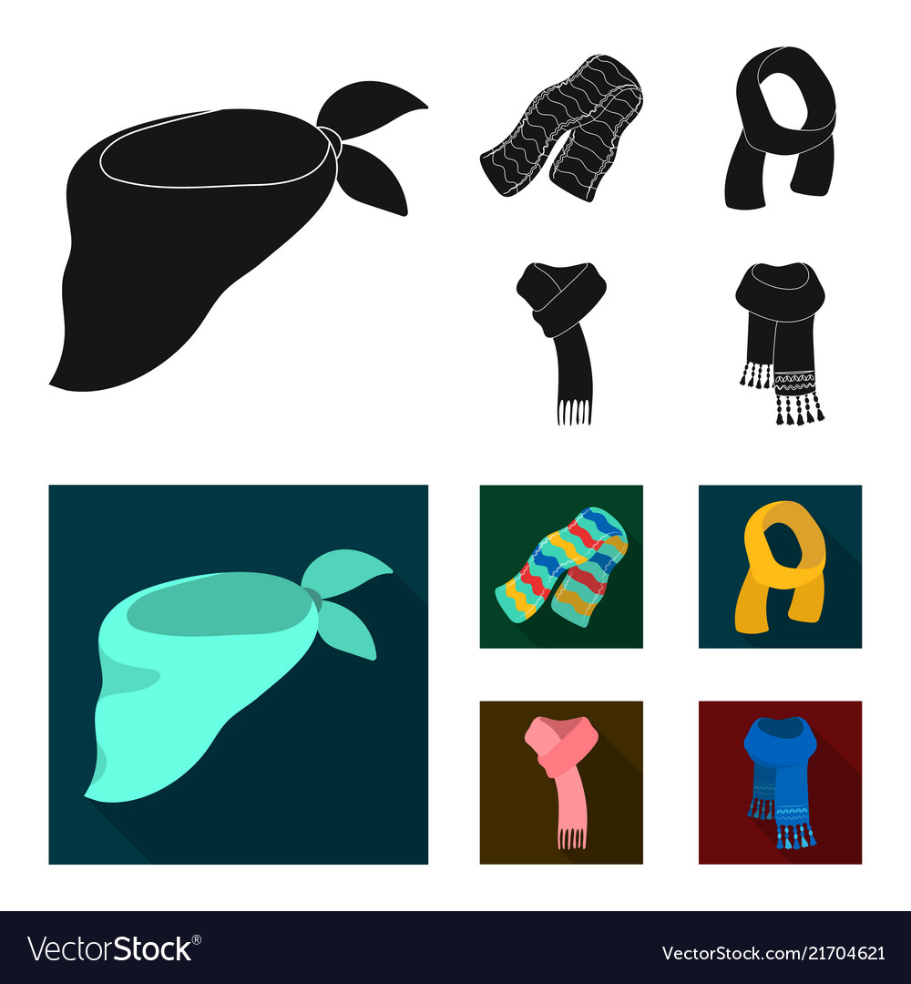 Various kinds of scarves and shawls Royalty Free Vector