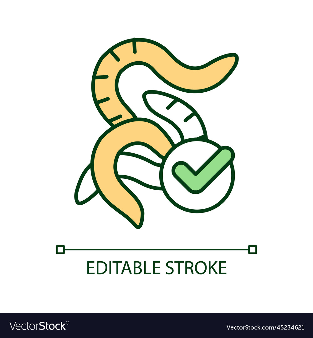 Worms rgb color icon Royalty Free Vector Image