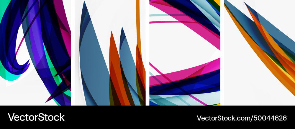 Abstract colorful wave posters for wallpaper Vector Image