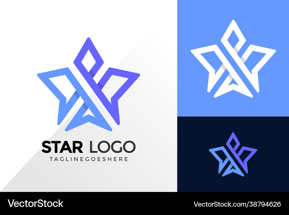 Abstract star logo design brand identity logos Vector Image