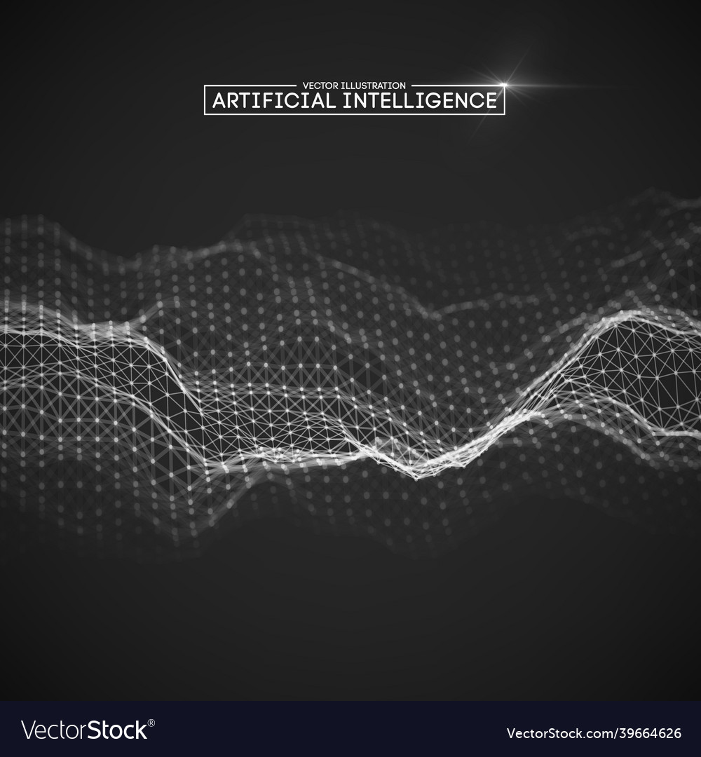 Artificial intelligence communication network Vector Image