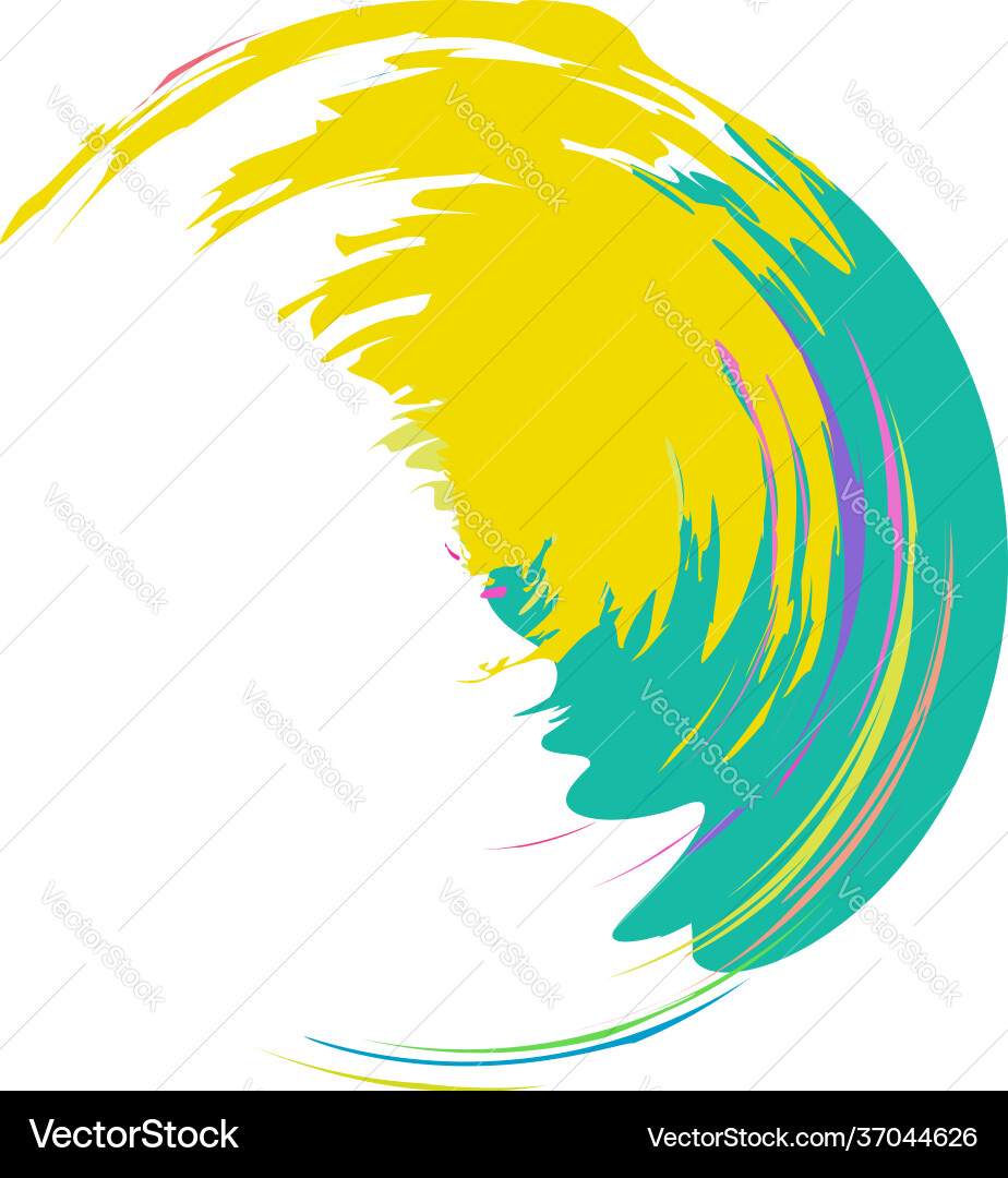 Grungy grunge textured circle circular splash Vector Image