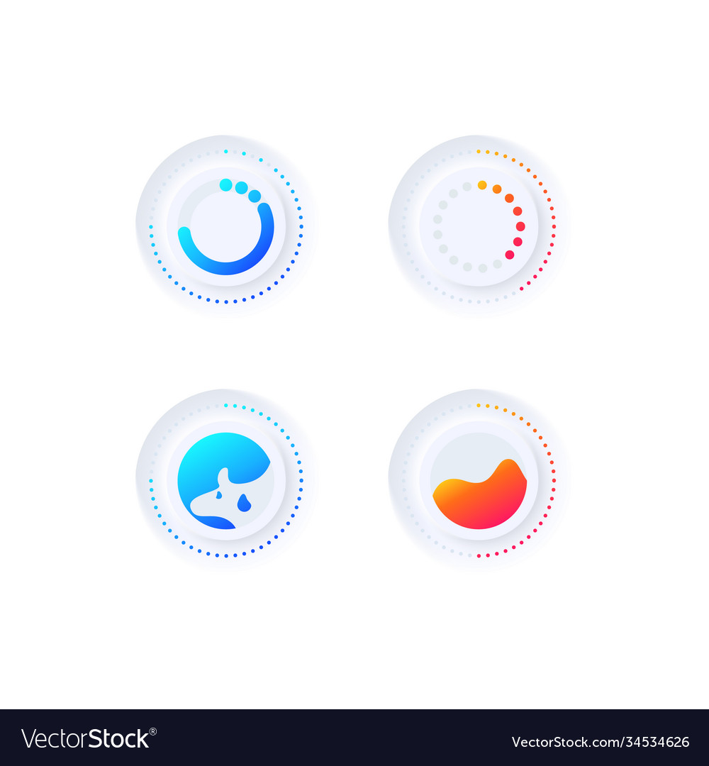Media loader ui elements kit Royalty Free Vector Image
