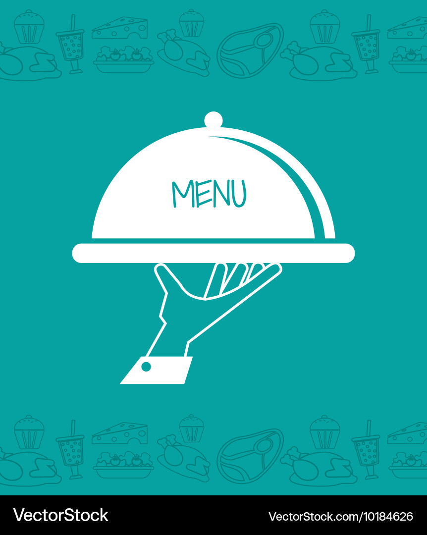 Menu restaurant kitchen icon graphic Royalty Free Vector