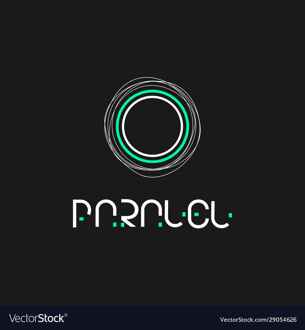 Minimalist logo parallel Royalty Free Vector Image