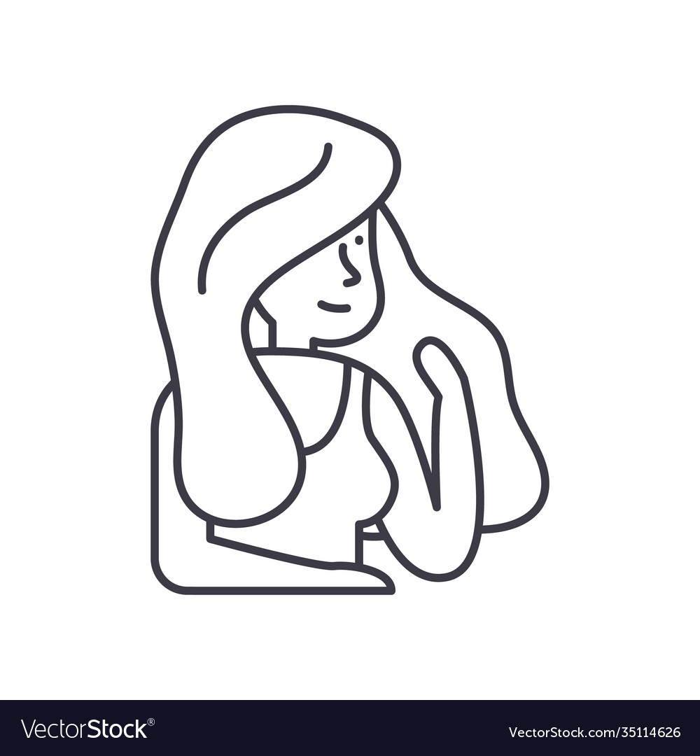 Models icon linear isolated thin Royalty Free Vector Image